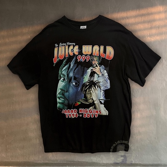 Juice Wrld | Shirts | Juice Wrld Rip Jarad Higgins Black Crewneck Tee ...